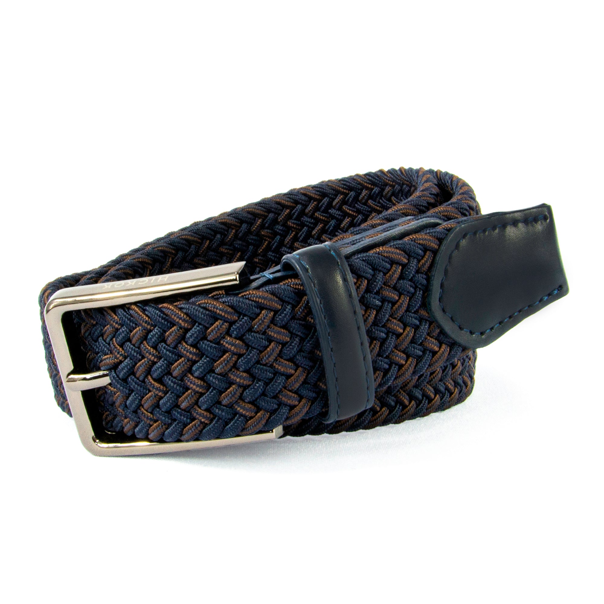 Cinturón Trenzado Stretch Navywood - Hickok